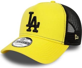 New Era Los Angeles Dodgers Casquette de Camionneur MLB Chapeau Baseball supporteur Ajustable Casquette Snapback Jaune LA