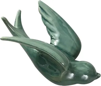 BESPORTBLE 1 PC Keramik Vogel Dekoration Kreative Wand im Nordischen Stil Bunte Schwalben Dekoration für zu Hause Schlafzimmer Wohnzimmer Büro Wandbehänge (Grün)