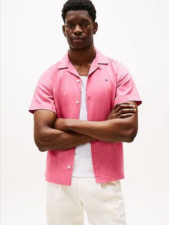 Tommy Hilfiger Chemise standard en lin à manches courtes