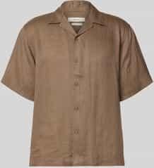 Selected Relaxed Fit Leinenhemd mit Resortkragen Modell KYLIAN