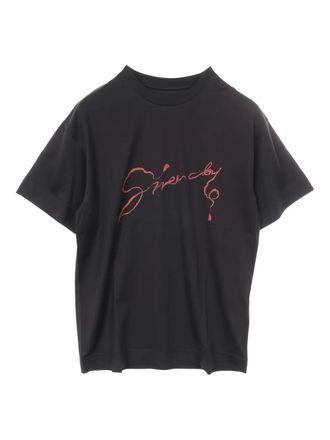 Givenchy t-shirt &agrave; imprim&eacute; au dos (ann&eacute;es 2020) - Noir