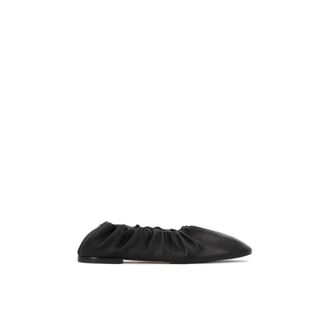Kazar Schwarze weiche Lederballerinas mit einer Falte verziert - - Shoes - Damen - Schwarzk - 36 EU