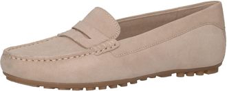 Caprice Damen Mokassins aus Leder Elegant, Beige (Sand Suede), 39 EU