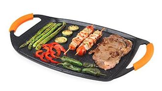 Orbegozo GDB 4700 - Aluminiumguss-Grillplatte, Antihaftbeschichtung, Gummigriffe, sp&uuml;lmaschinenfest, PFOA-frei