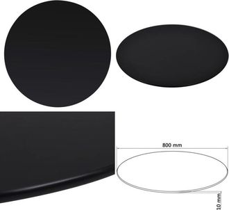 vidaXL Dessus de table rond Verre trempé 800 mm - Dessus De Table - Verre Trempé - Plateau De Table - Décoration Intérieure - Meuble De Salle À Manger