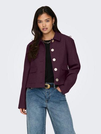 Jacqueline de Yong Kurzjacke JDYCALLIE LIFE SHORT JACKET OTW HAB NOOS Kunstfaser