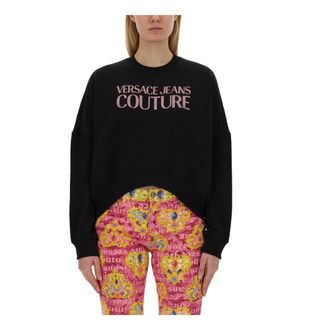 Versace Jeans Couture Logo Gummy Glitter Sweatshirt - - Sweatshirts & Hoodies - Damen - Schwarzk - M