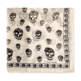 Alexander McQueen Klassischer Totenkopf-Schal - - Accessories - Damen - Beige - ONE SIZE