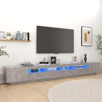 Festnight tv Schrank led 300cm TV Lowboard mit LED TV Board Fernsehschrank TV-Schrank TV-Kommode tv Bank tv M&ouml;bel Sideboard f&uuml;r Wohnzimmer Schlafzimmer M&ouml;bel-Be
