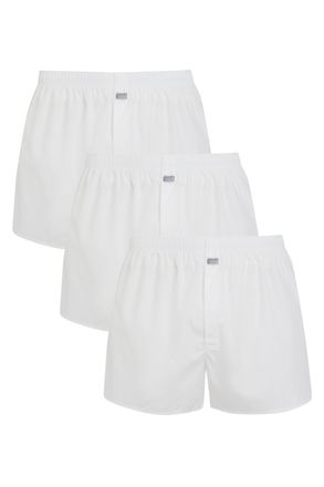 Jockey Webboxer JOCKEY Everyday, Herren, Gr. XXL, wei&szlig;, Webqualit&auml;t, Obermaterial: 100% Baumwolle, unifarben, normal, Unterhosen, Eingriff mit Knopfverschlu&szlig;