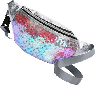 UPKOCH Fashionable Pailletten Sterne Crossbody Brusttasche Damen Bauchtasche mit Verstellbarem Gurt für Outdoor Sport Festival Shopping Reisen Party