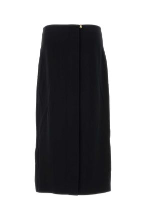 Carven Acetate Viscose Midi Skirt - Black