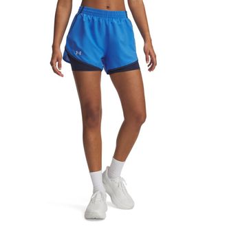 Under Armour Damen Fly by 2In1 Short Laufbekleidung Laufshorts Blue Atlantis/Washed Navy - Blau Xs