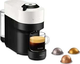 Nespresso Machine à Café Krups Vertuo POP Blanche Cafetière à Capsules YY4889FD