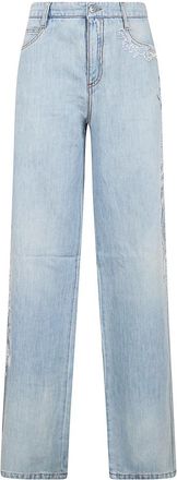 Ermanno Scervino Femme, Jeans, Bleu, Taille: 36 FR Pantalon Baggy