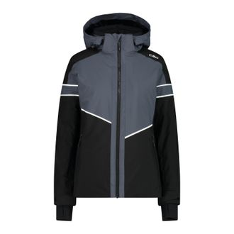 F.lli Campagnolo Damenjacke mit Kapuze und Reißverschluss, Schwarz, S