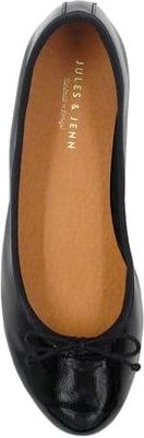 JULES & JENN Ballerines en cuir brillant