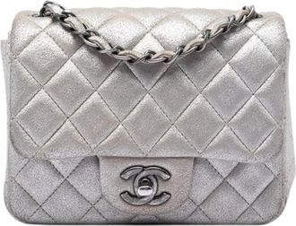 Chanel Sac bandouli&egrave;re &agrave; rabat matelass&eacute; vintage Pre-owned - Femme - Pre-owned - Gris - Taille: ONE Size