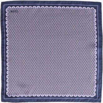 Eton Pochette de costume &agrave; motif en soie