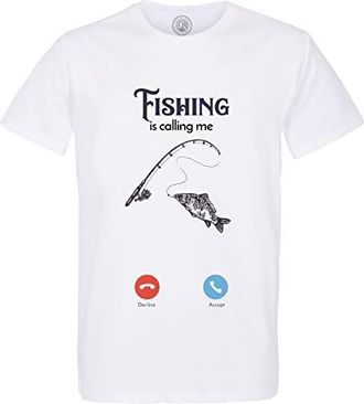 Fabulous T-Shirt Homme Col Rond Fishing is Calling Me Leisure Lake