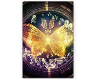 Paul Sinus Art Leinwandbilder | Bilder Leinwand 90x60cm kreative Anordnung von Zahlen, grafischen Elementen und Licht