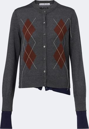 Acne Studios Cardigan en soie, laine et cachemire