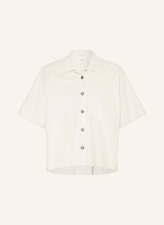 Haikure Haikure Hemdbluse Avril Wrincled Aus Leder weiss