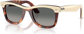 Ray-Ban Wayfarer Street Neat Sonnenbrillen Havana Beige Fassung Grau Glas 50-22