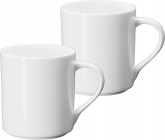 Wilmax England Wilmax - Teetassen & Kaffeetassen - 2er Set - 320ml - Kaffeebecher Porzellan - Becherset - Tasse für Tee, Kaffee, Cappuccino - Porzellantassen mit Gri