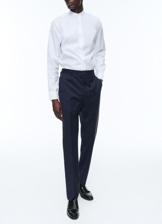 Fursac Pantalon en serge de laine bleu marine - Taille 37 - Homme