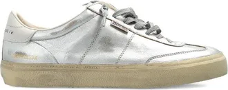 Golden Goose Goat Leather Low-Top Sneaker - Silver