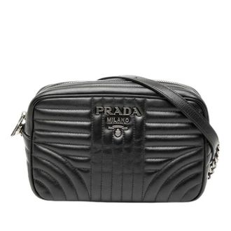Prada Pre-owned Sac bandouli&egrave;re Diagramme - Femme - Pre-owned - Noir - Taille: ONE Size