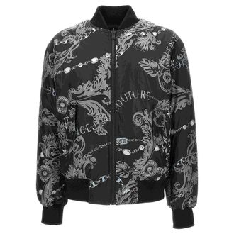 Versace Jeans Couture Homme, Vestes, Noir, Taille: S Veste Bomber R&eacute;versible Couture Print Chain