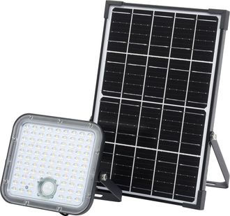 Osram LED-Solar-Au&szlig;enleuchte Endura Outdoor schwarz mit Flutlicht und Solar-Panel, 5 m langes Kabel, mit Fernbedienung und PIR-Bewegungsmelder, 30 W, 4500 l
