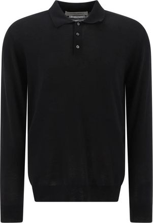 Golden Goose Homme, Tops, Noir, Taille: L Polo Noir Aw25