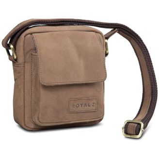 Royalz Austin Moderne Echtleder Umhängetasche Klein Herren Schultertasche Mini Messenger Bag Vintage Ledertasche zum Umhängen Kleine Männer Schultertasche, F