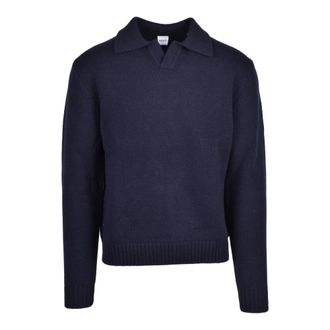 Aspesi Polo M162 - - Knitwear - Herren - Blau - 2XL