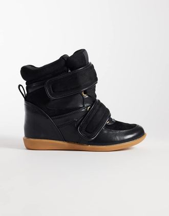 Asos Dahlia baskets montantes compens&eacute;es noires