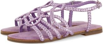 Gioseppo Sandales Yakima en cuir tressé, Mauve, 39 EU