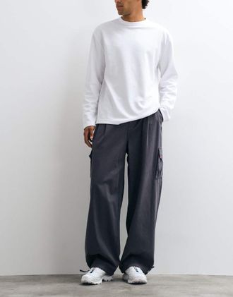 Collusion pantalon cargo utilitaire en gris charbon-Noir