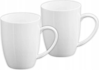 Wilmax England Wilmax - Teetassen & Kaffeetassen - 2er Set - 460ml - Kaffeebecher Porzellan - Becherset - Tasse für Tee, Kaffee, Cappuccino - Porzellantassen mit Gri