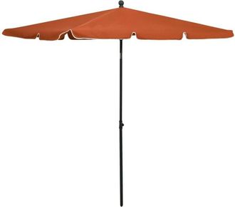 vidaXL vidaXL Parasol de jardin avec m&acirc;t 210x140 cm Terre cuite