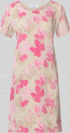 Zabaione Minikleid aus Leinen-Mix im Allover-Look Modell Gl44aniaa