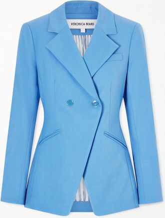 Veronica Beard Amos Dickey Doppelreihiger Blazer Aus Twill - Blau