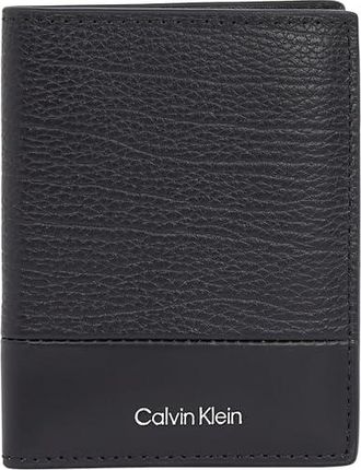 Calvin Klein Portefeuille Homme Subtle Mix Bifold en Cuir, Noir (Black Grain/Smooth), Taille Unique
