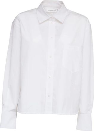 Victoria Beckham Femme, Blouses et Chemises, Blanc, Taille: 34 FR Chemise Courte &Agrave; Col