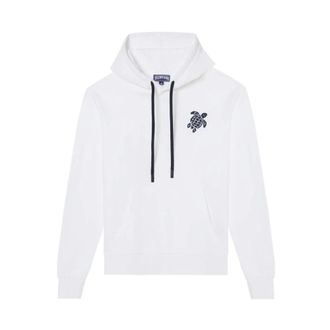 Vilebrequin Cotton Hoodie Big Turtle Embroidery - - Sweatshirts & Hoodies - Herren - Wei&szlig; - S