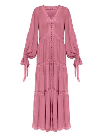 LoveShackFancy robe Lyvienne à coupe longue - Rose