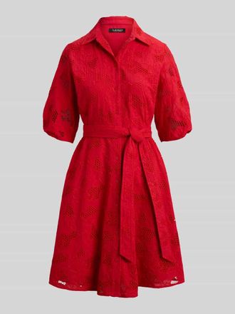 Lauren Ralph Lauren Hemdblusenkleid aus Lochspitze