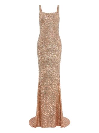 Jenny Packham robe ornée de sequins à dos ouvert - Tons neutres